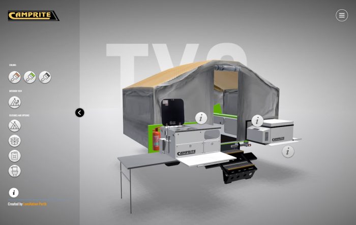 Camprite Camper Trailer 3D 360 Virtual Tour - LensNation Perth